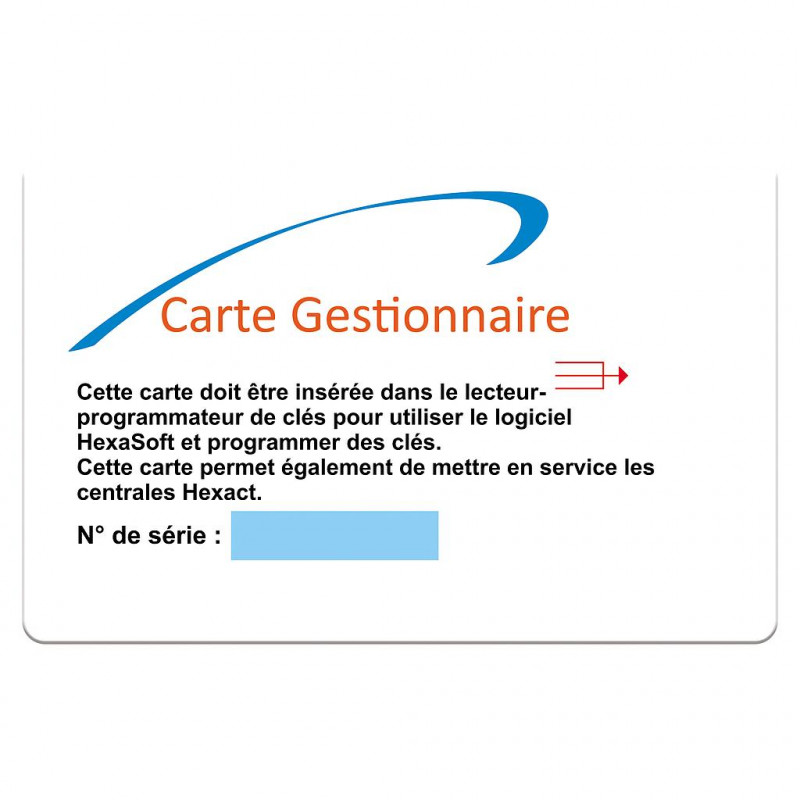 Carte gestionnaire pour compte HEXACT WEB